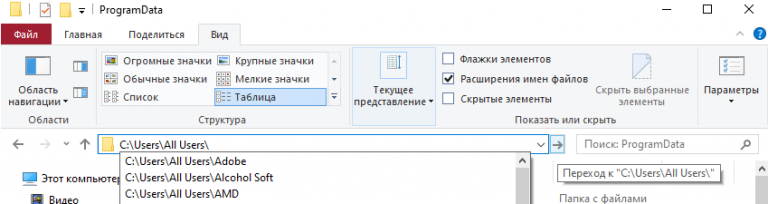 Как открыть папку ProgramData в Windows 10 - Windd.pro