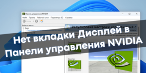 Нет вкладки Дисплей в Панели управления NVIDIA - Windd.pro